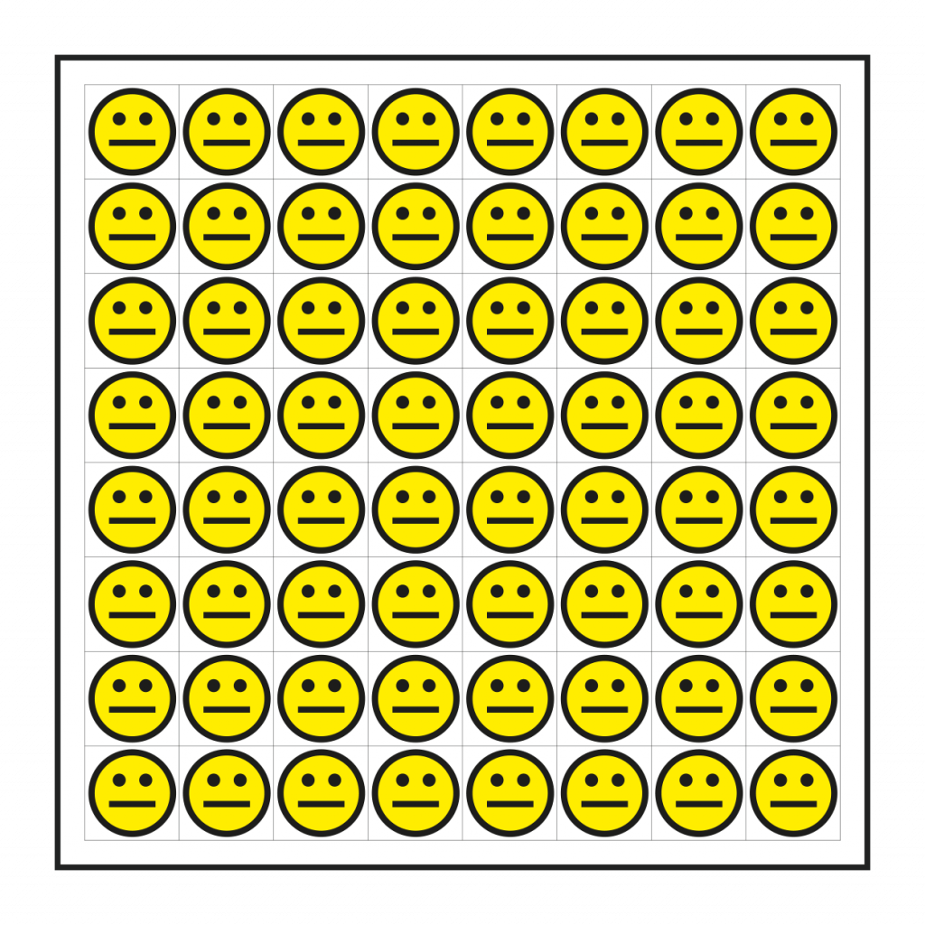 Magnetic Printed Vinyl Indicator - Yellow Neutral Face (Sheet of 64 ...