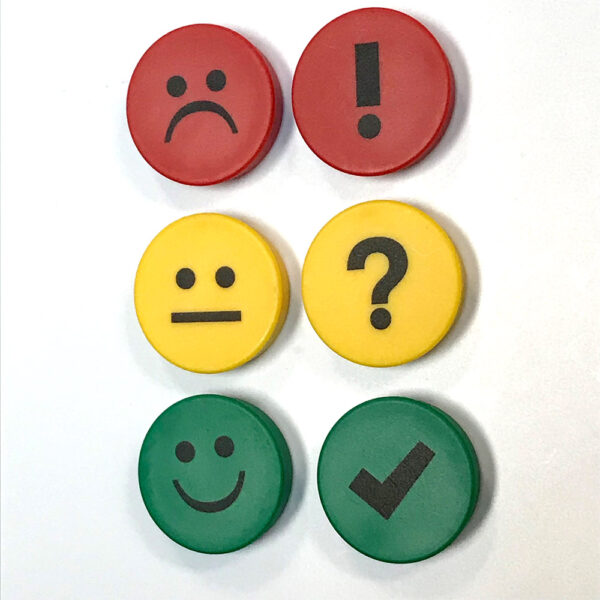 Printed Memo Magnets Faces and Symbols (Pack of 5) - Magiboards USA