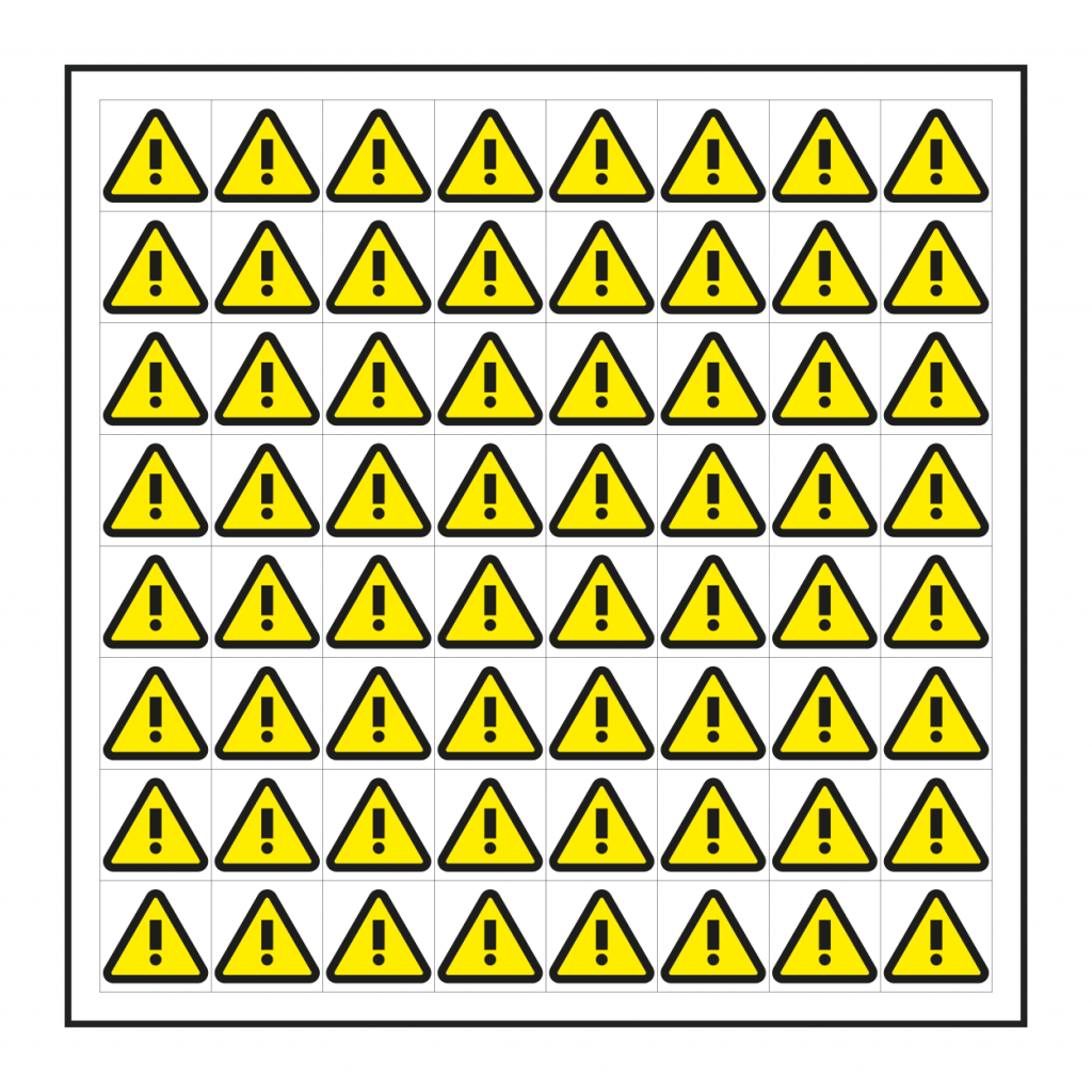 Magnetic Printed Vinyl Indicators – Black/Yellow Warning Triangle ...