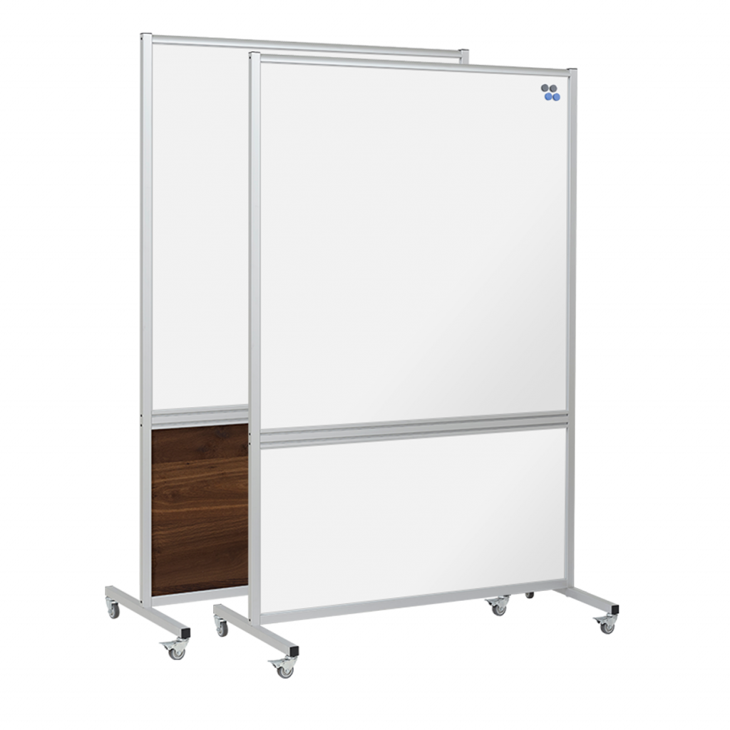 Fixed Whiteboard on Designer Mobile Stand – Magiboards USA