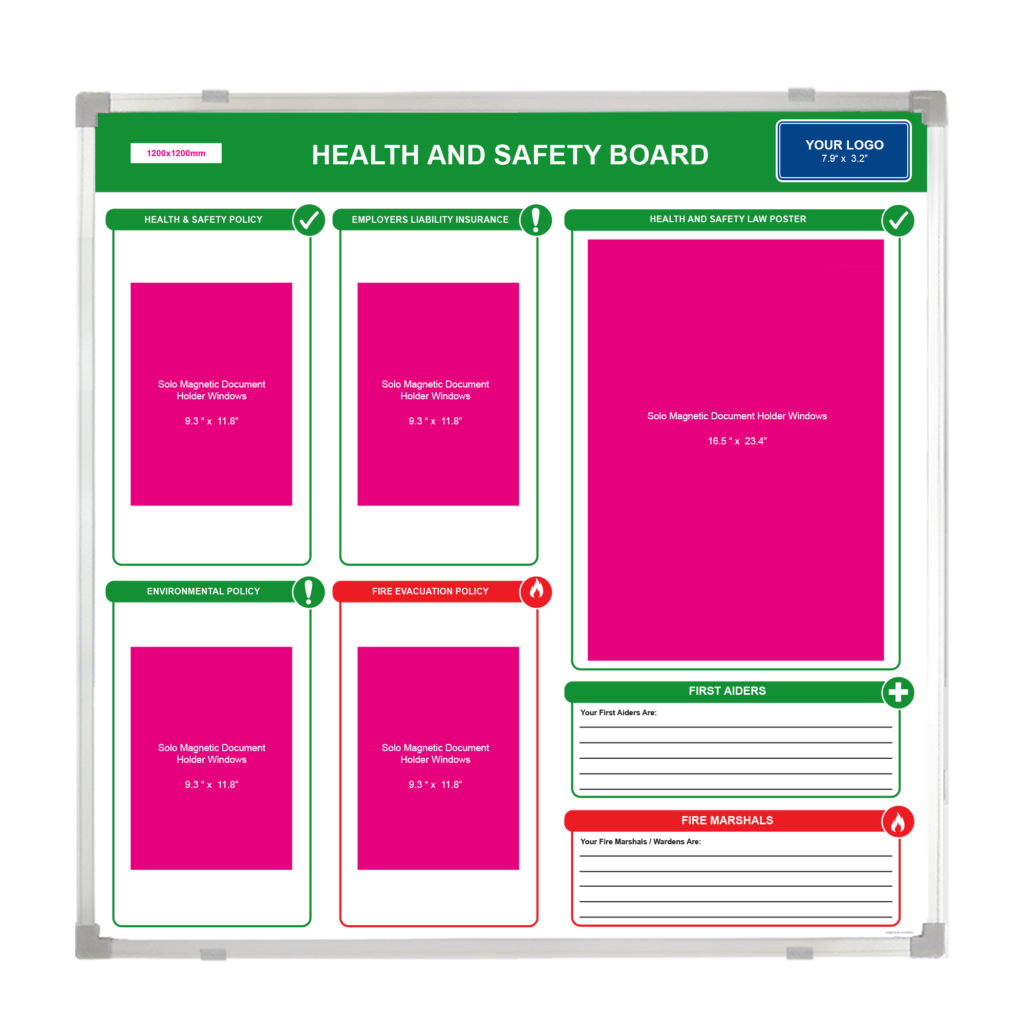 Health & Safety Board with HSE Magnetized A2 Poster – Magiboards USA