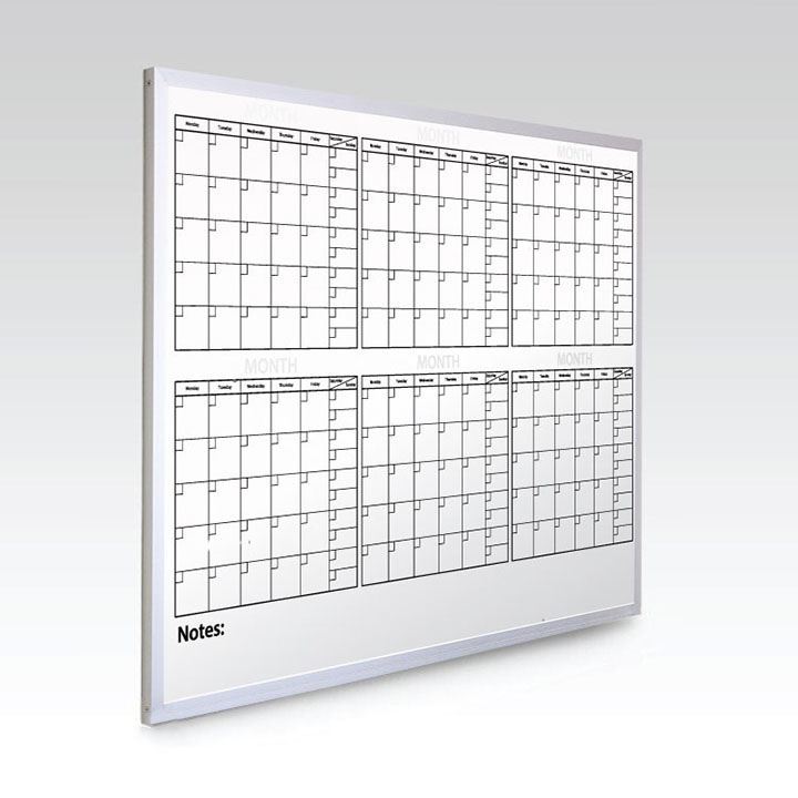 6 Month At-A-Glance Magnetic Whiteboard Calendar 47″ X 35″ – Magiboards USA