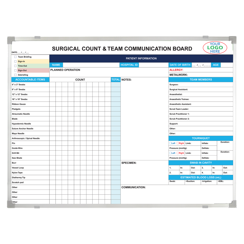 Surgical Count & Team Communication Board – Magiboards USA